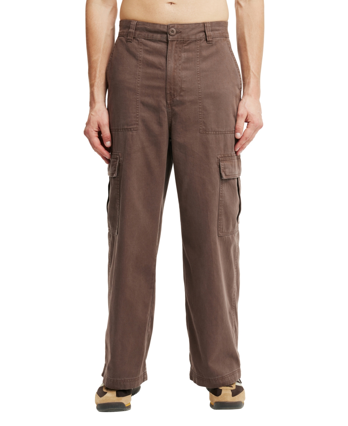 Click here for Cotton On Mens Axel Super Baggy Cargo Pants - Choc... prices