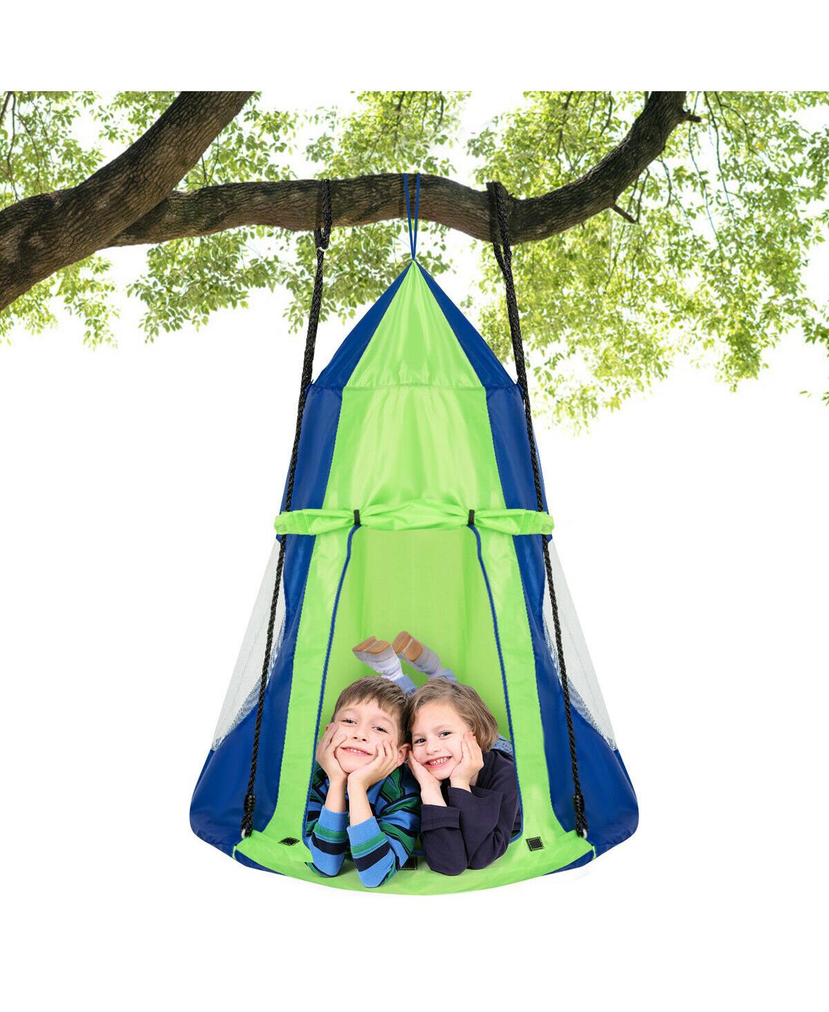 Click here for Gymax 40 Kids Hanging Chair Swing Tent Set Hammock... prices