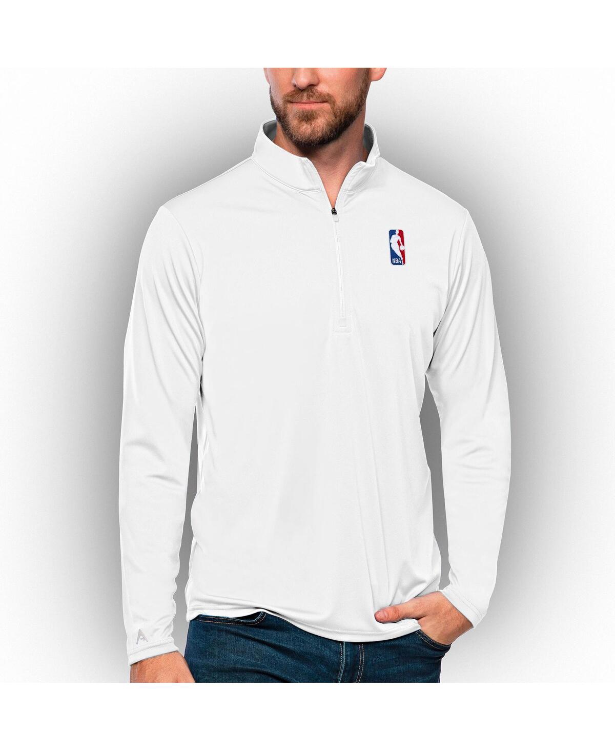 Click here for Antigua Mens White Nba Tribute Quarter-Zip Pullove... prices