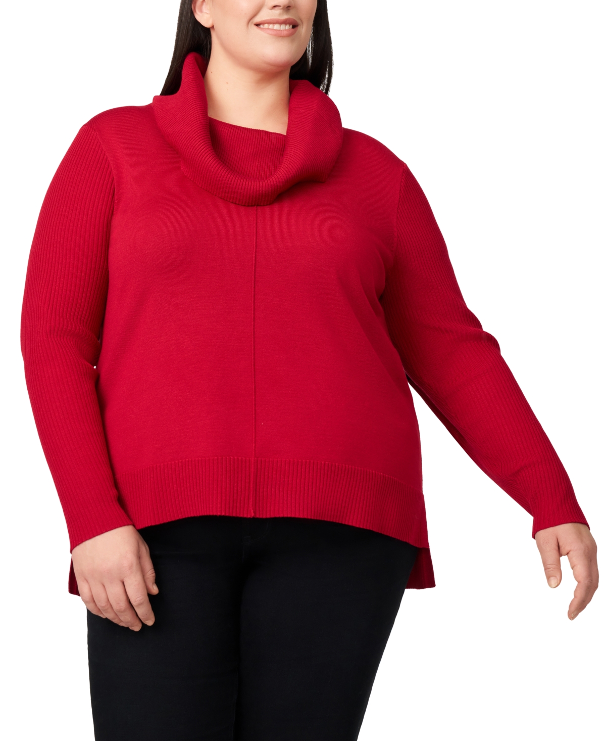 Click here for Melissa Paige Plus Size Cowlneck High-Low Sweater... prices