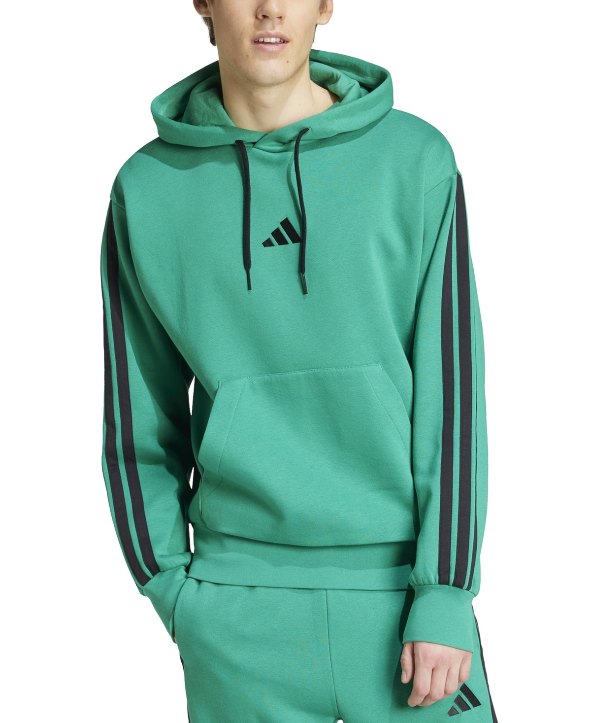 Click here for adidas Mens Essential Three Stripes Fleece Hoodie... prices