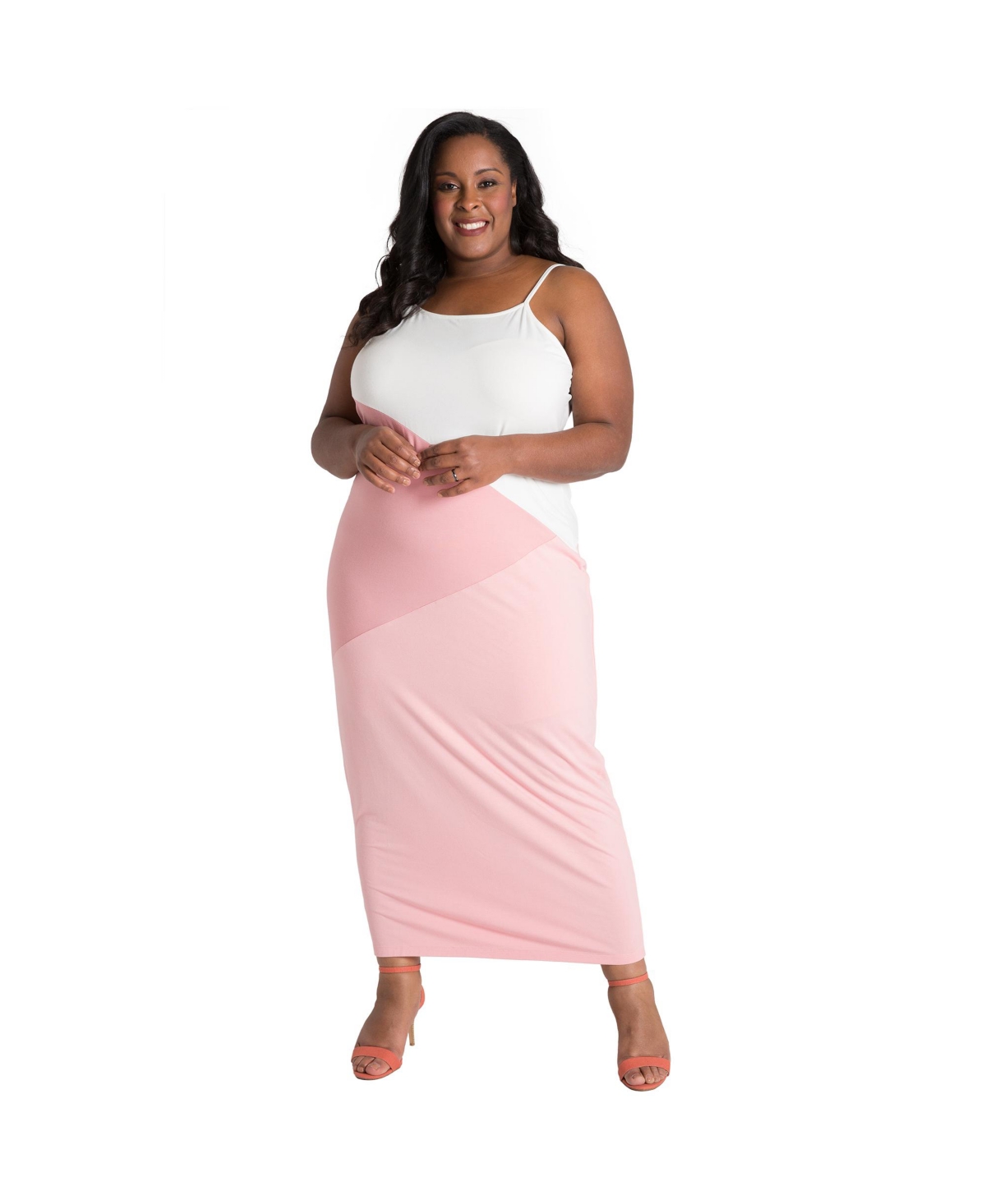 Click here for Poetic Justice Plus Size Colorblocked Spaghetti St... prices