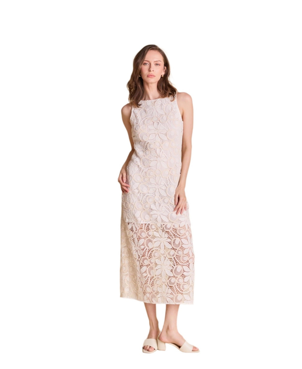 Click here for endless rose Womens Textured Maxi Dress - White prices