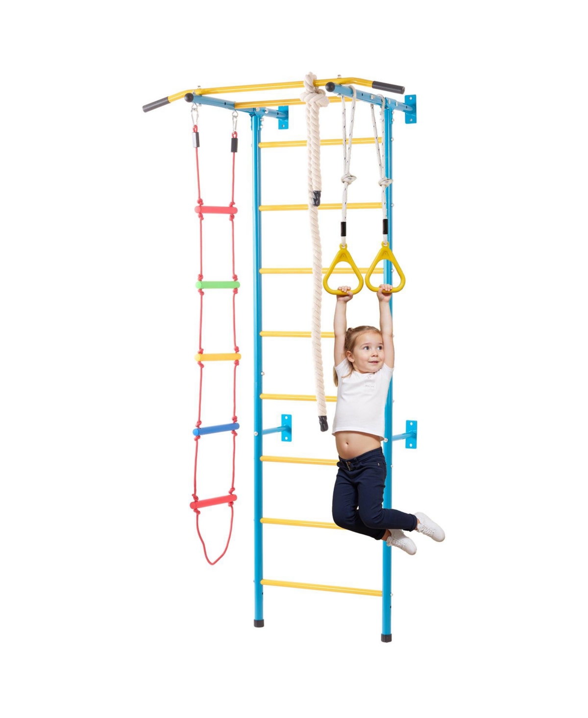 Click here for Slickblue Toddler 5 in 1 Steel Indoor Wall Gym wit... prices