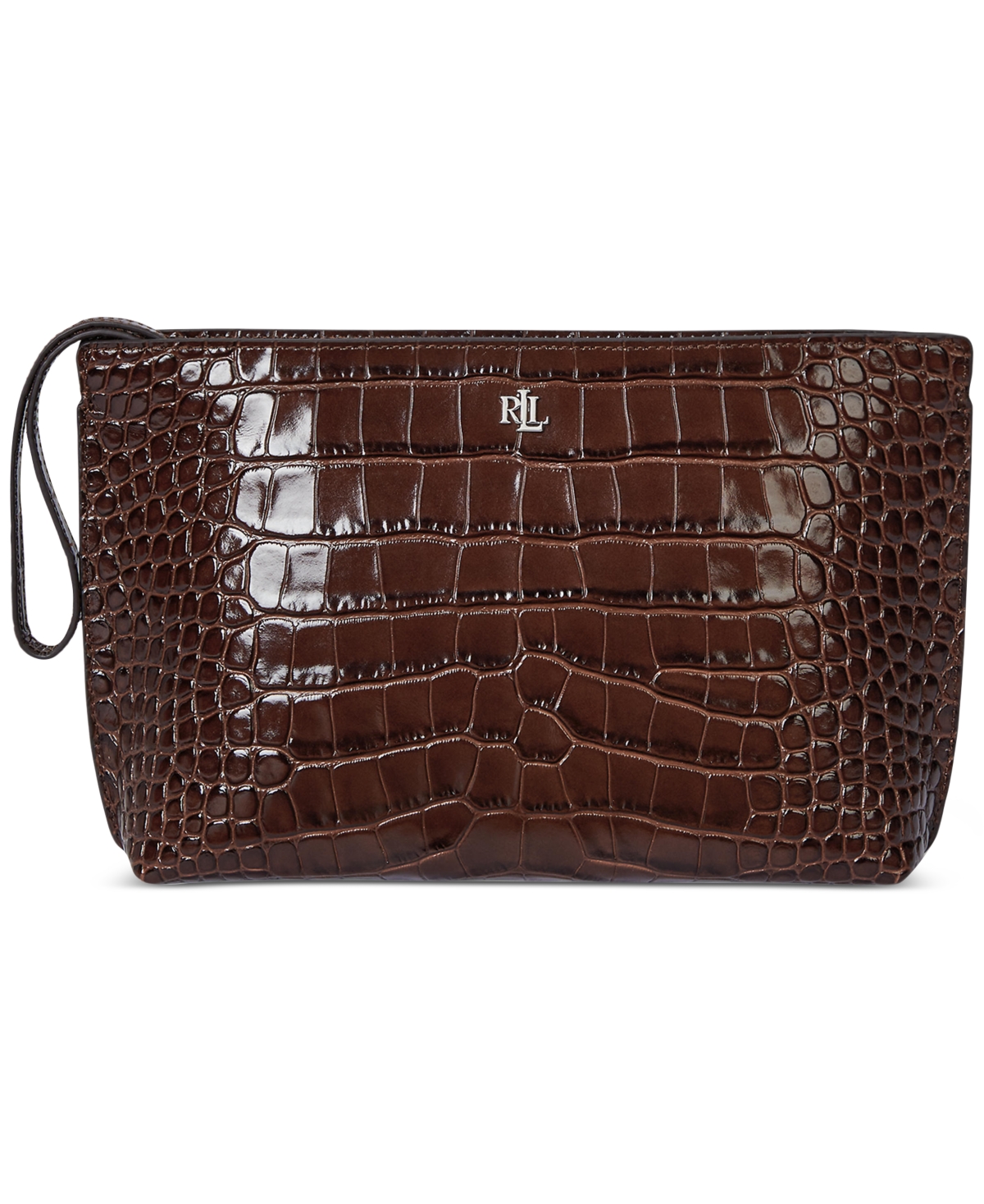 Click here for Lauren Ralph Lauren Crocodile-Embossed Leather Lar... prices