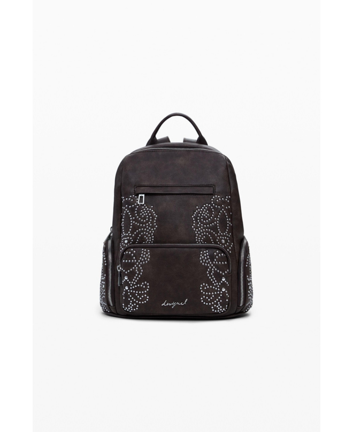 Click here for Desigual Womens Small backpack with studded pocket... prices