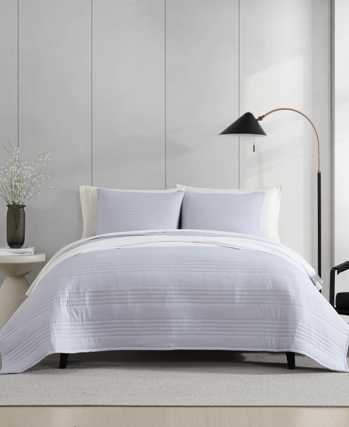 Click here for Vera Wang Seersucker Stripe 3-Pc. Quilt Set  King... prices