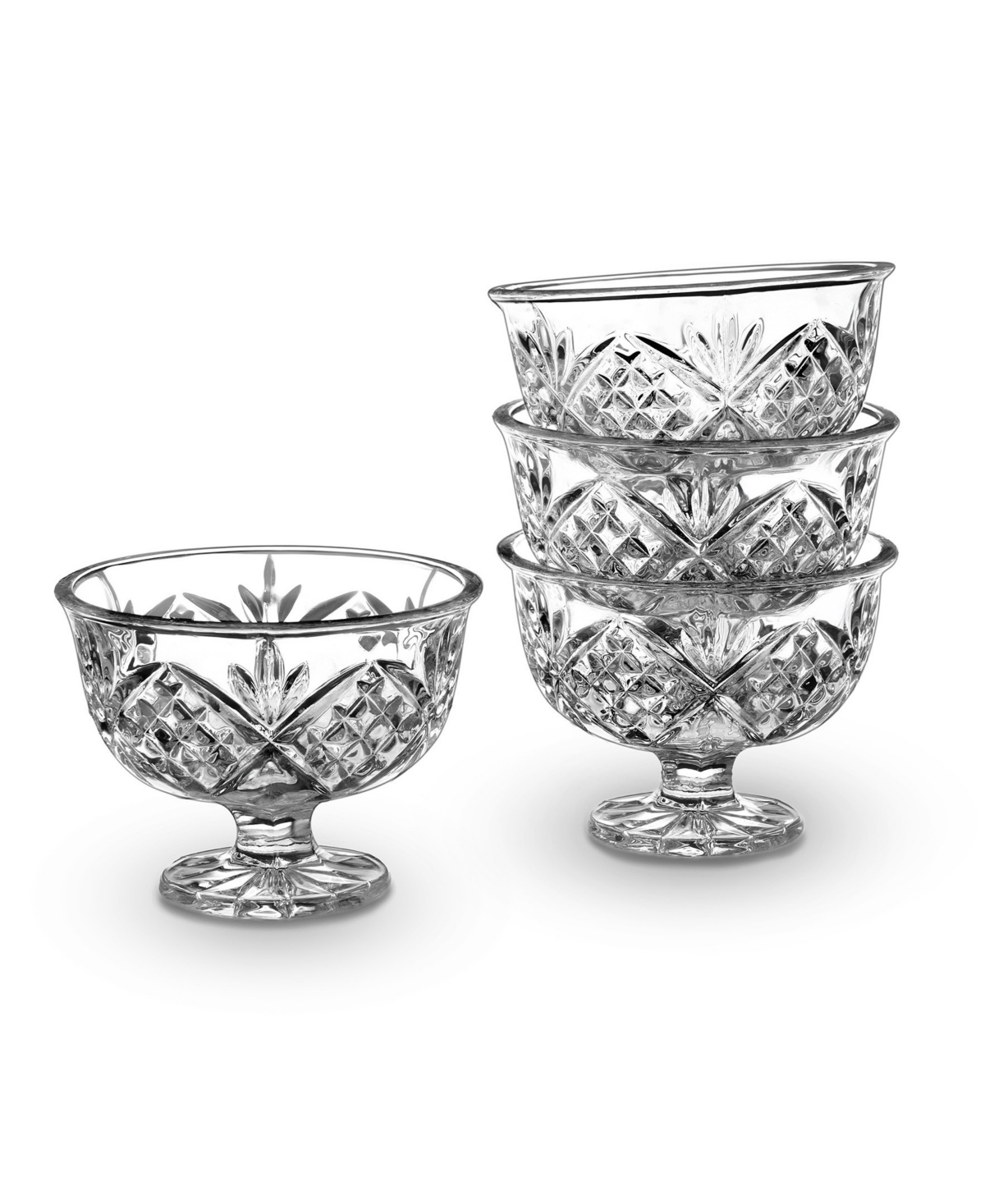 Click here for Godinger Dublin Ice Cream Bowls - Set of 4 - Clear prices