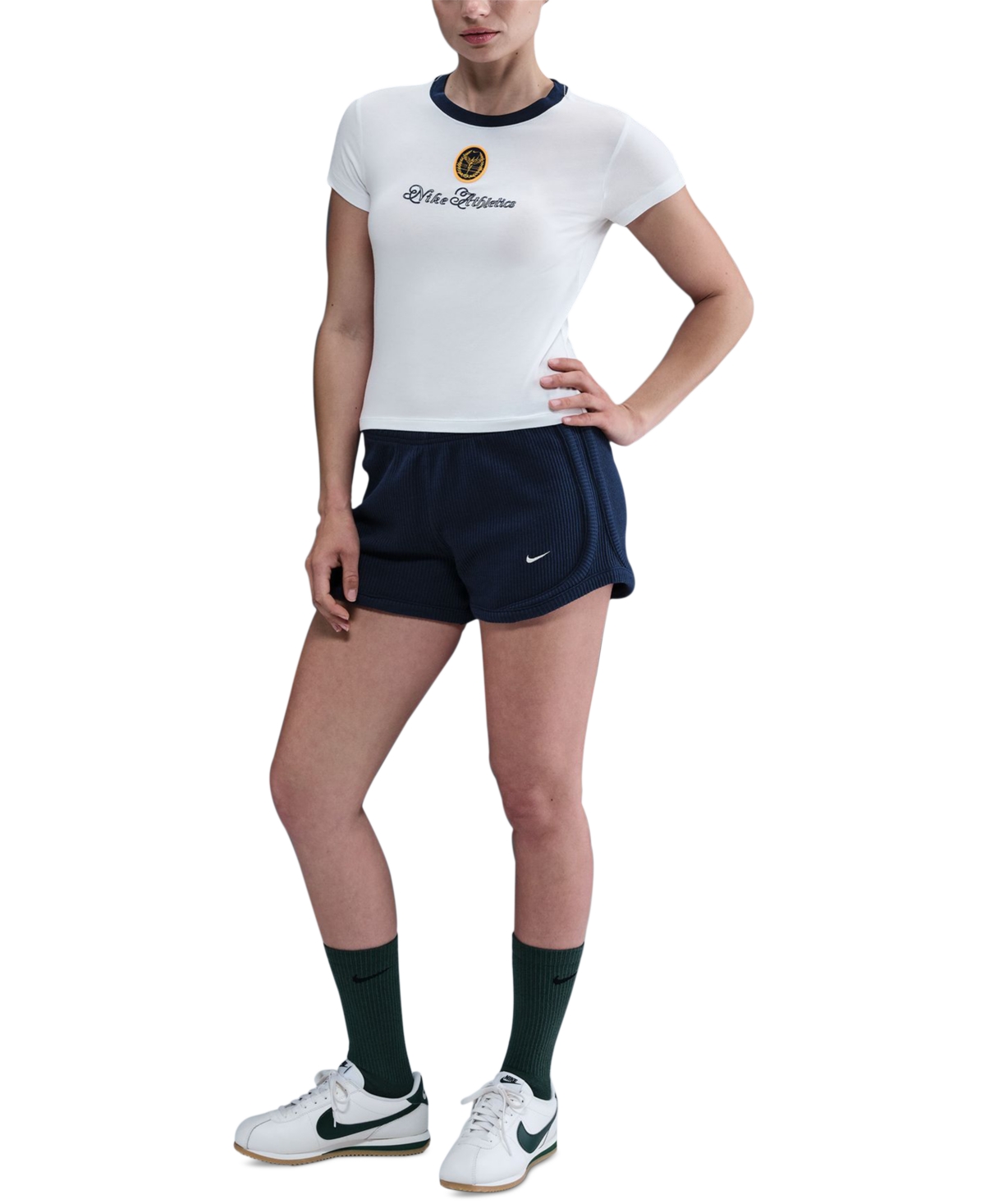 Click here for Nike Sportswear Womens Chill Knit Slim Cropped T-S... prices