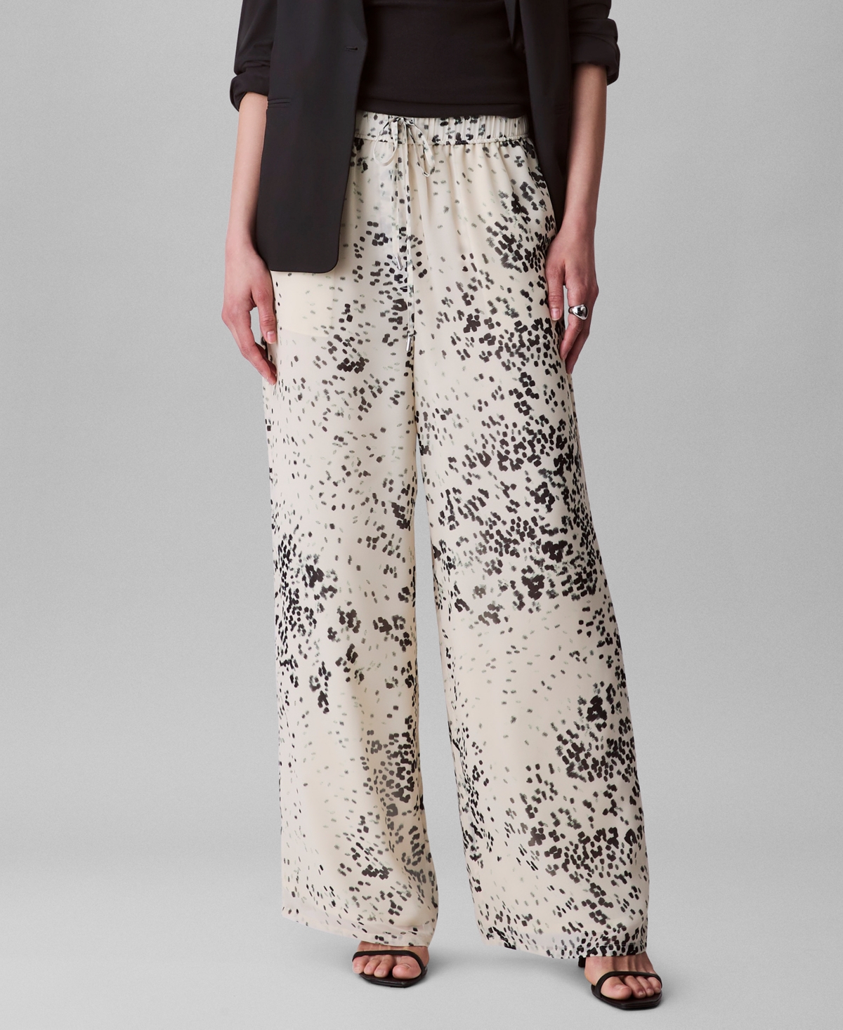 Click here for Calvin Klein Womens Printed Pull-On Pants - Light... prices