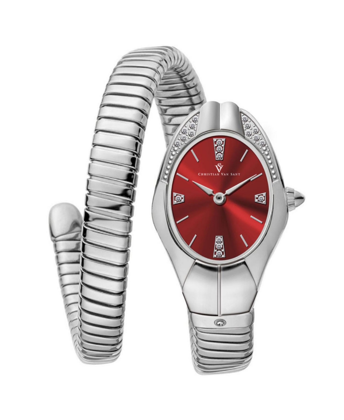 Click here for Christian Van Sant Womens Naga Red Dial Watch - CV... prices