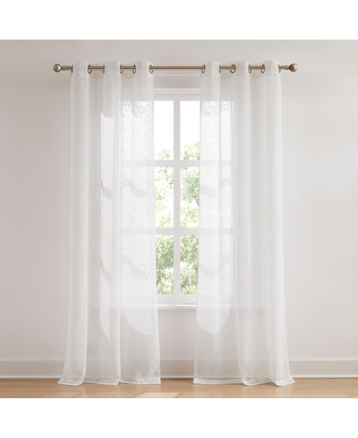 Click here for Lush Decor Aileen Textured Raindrop Sheer Window C... prices