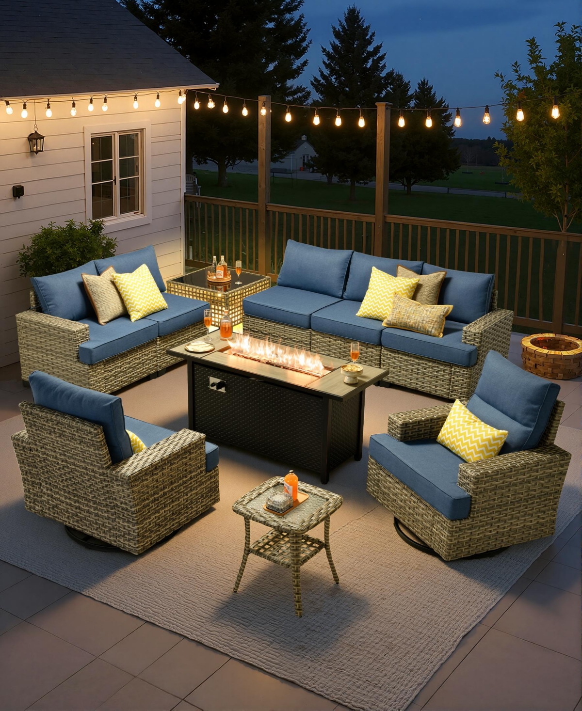 Click here for Xizzi 10 Pieces Outdoor Patio Furniture Set Rattan... prices