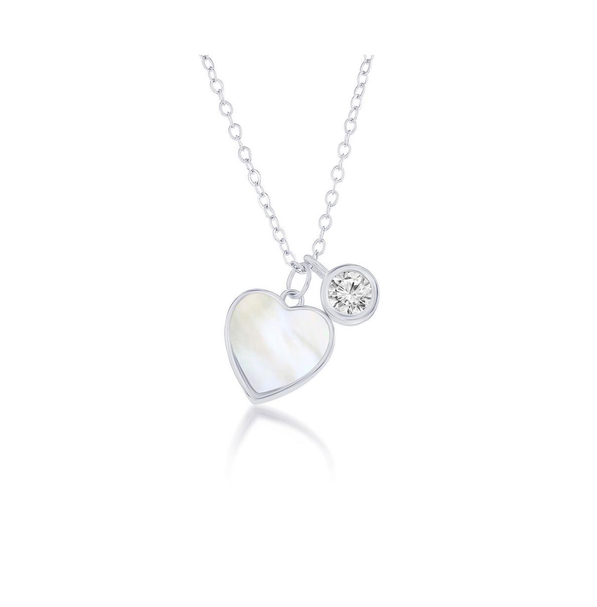 Click here for Caribbean Treasures Sterling Silver Mop Heart & Be... prices