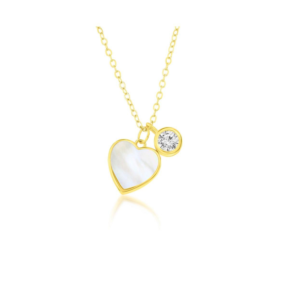 Click here for Caribbean Treasures Sterling Silver Mop Heart & Be... prices
