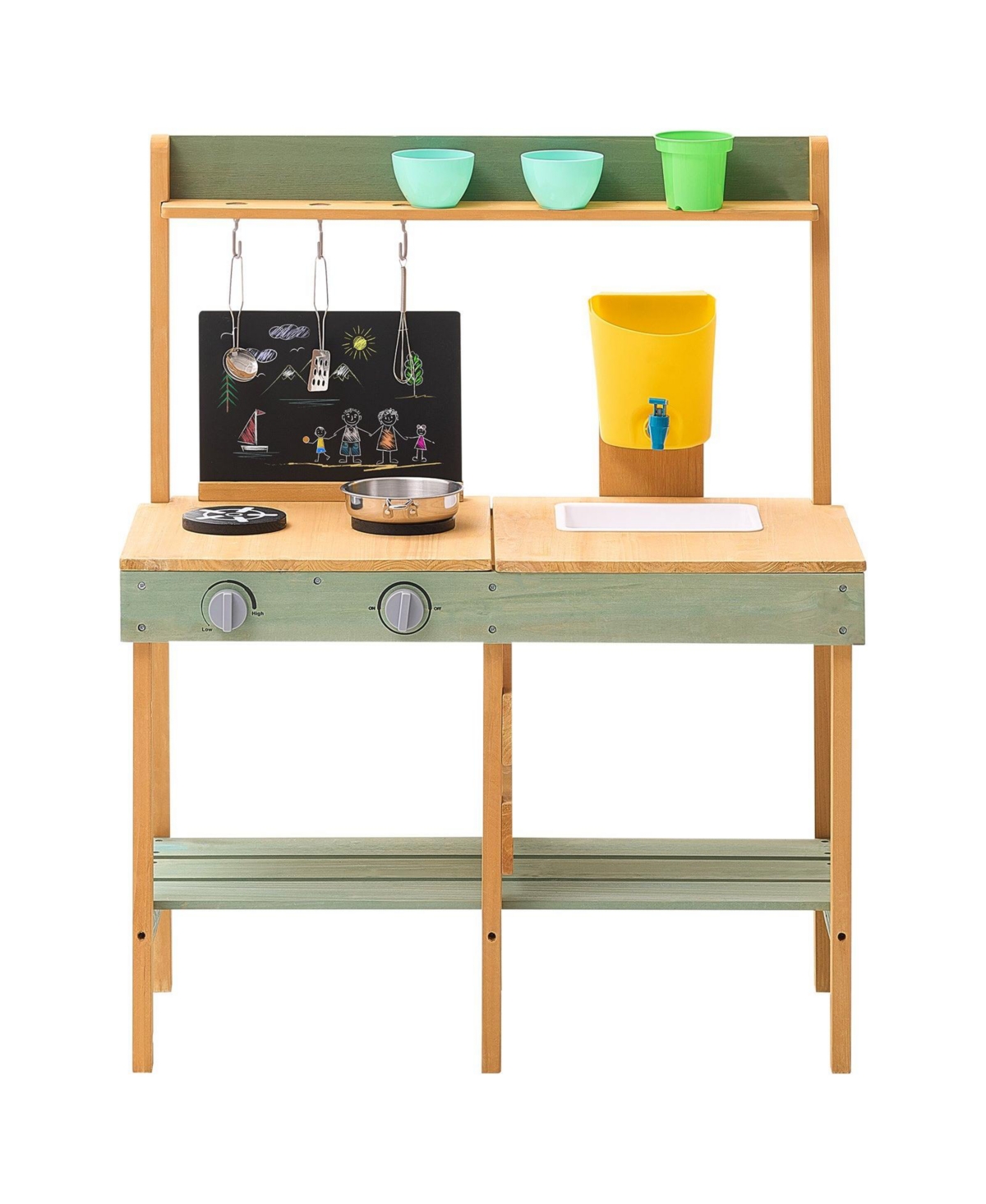 Click here for Slickblue Kids Outdoor Wooden Mud Kitchen Toy Play... prices