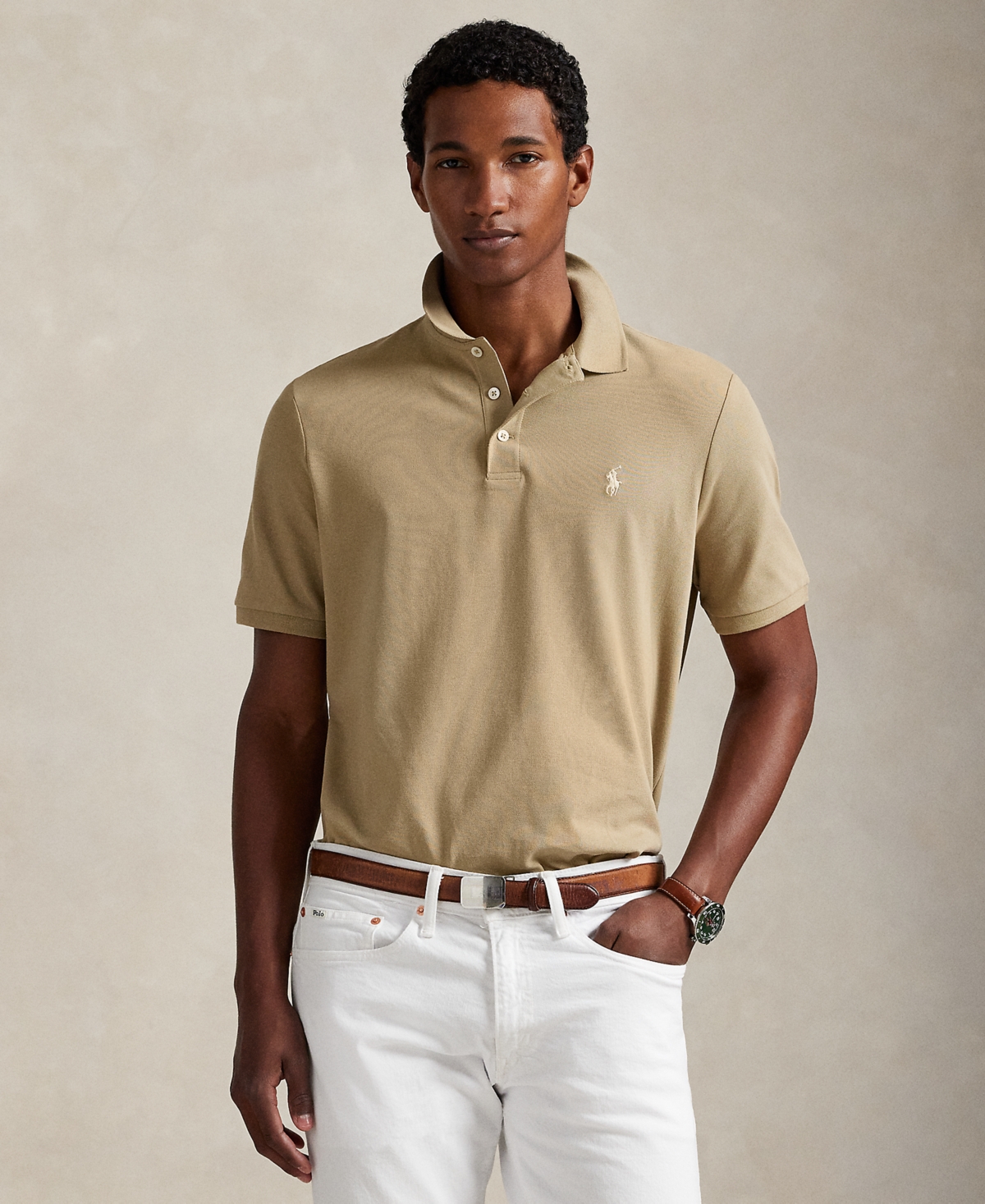 Click here for Polo Ralph Lauren Mens Classic-Fit Stretch Mesh Po... prices