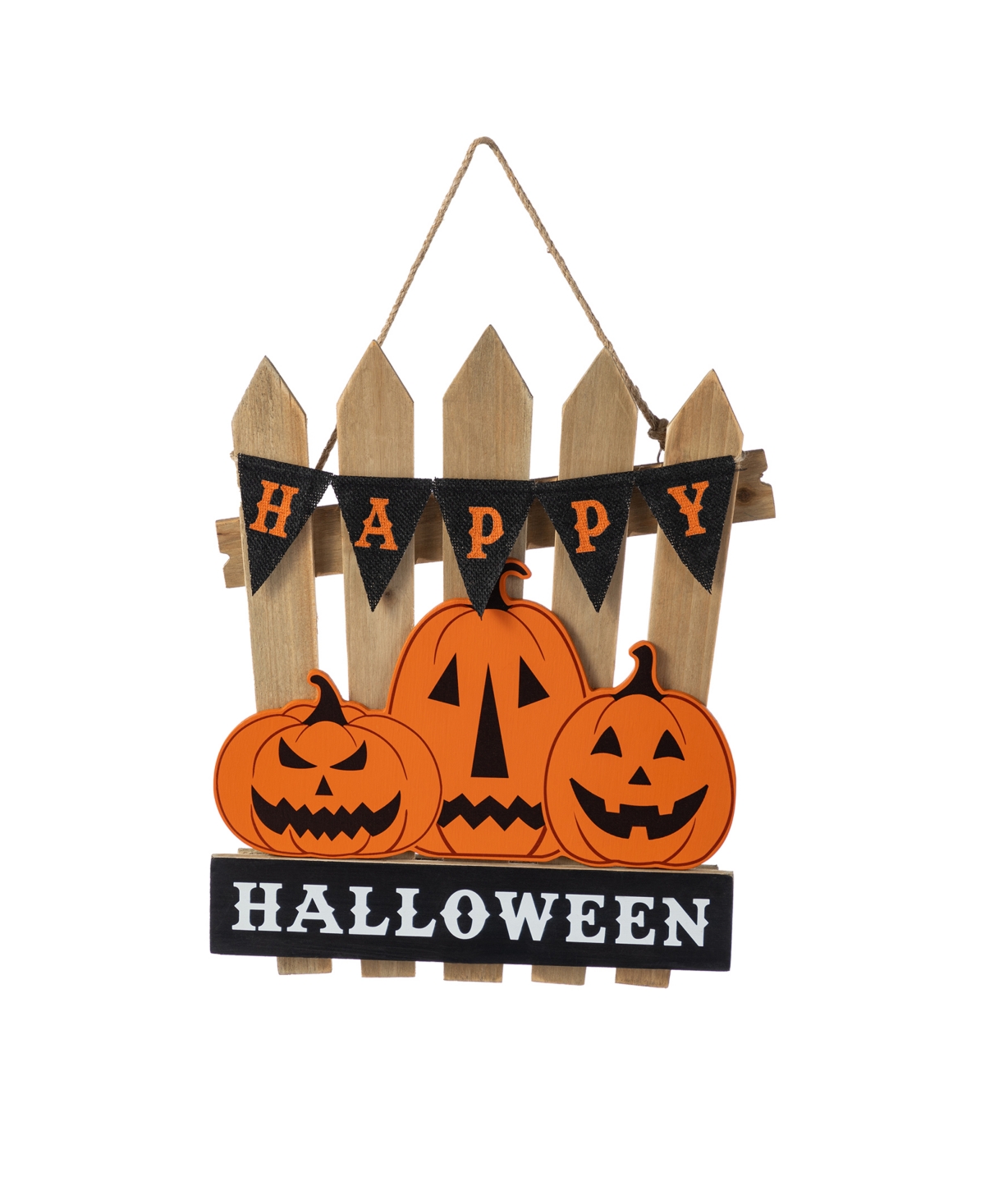 Click here for Glitzhome 14 Halloween Wood Jack-o-Lantern Door Ha... prices