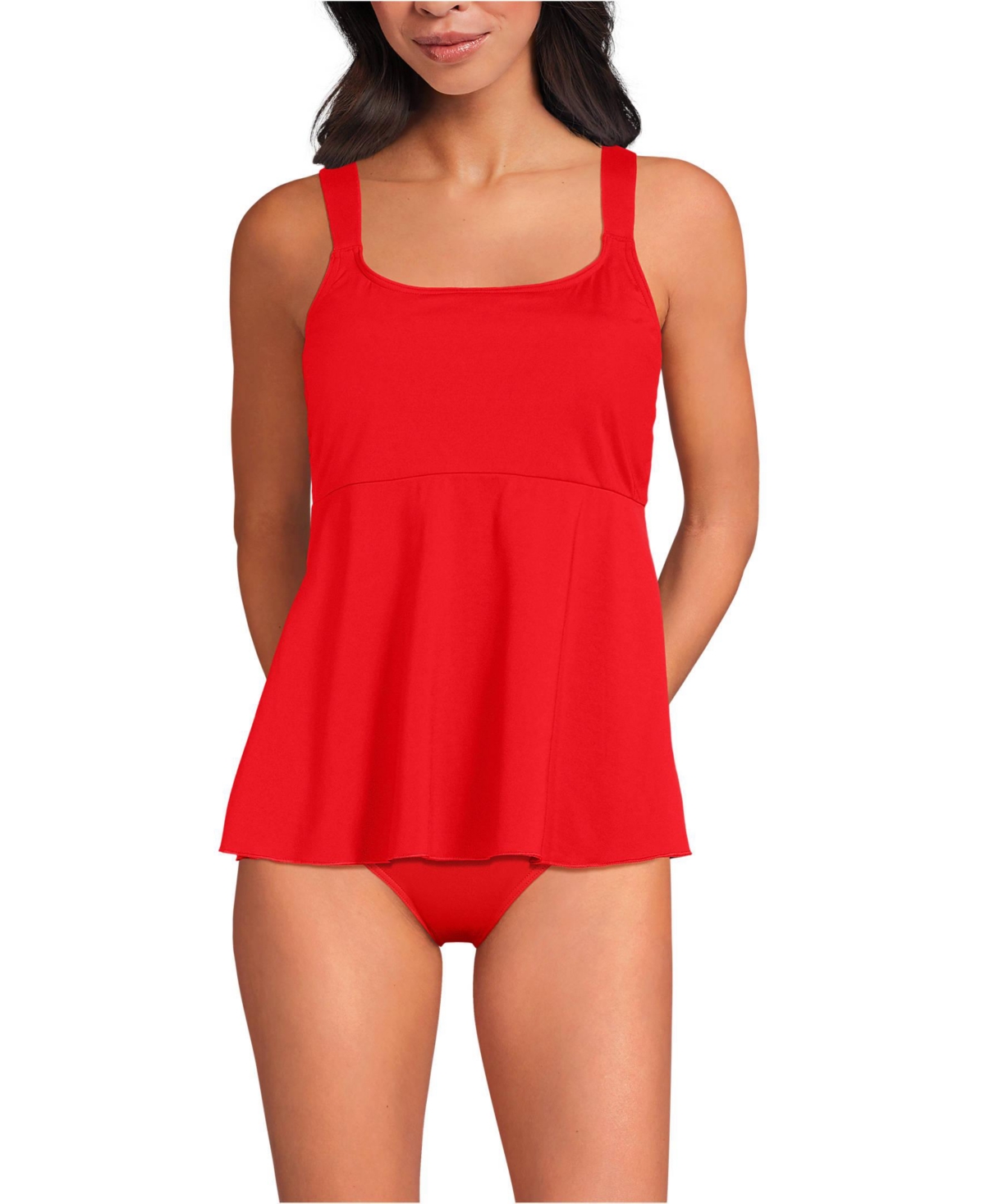 Click here for Lands End Womens Adjustable Scoop Neck Flutter Tan... prices