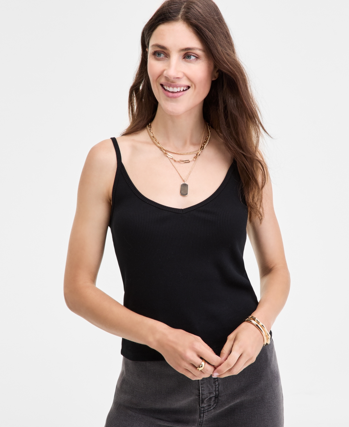 Click here for On 34th Womens Striped V-Neck Tank  Macys Exclusiv... prices