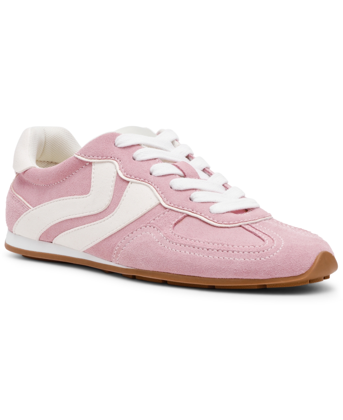 Click here for Steve Madden Womens Abbi Lace-Up Sneakers - Pink M... prices