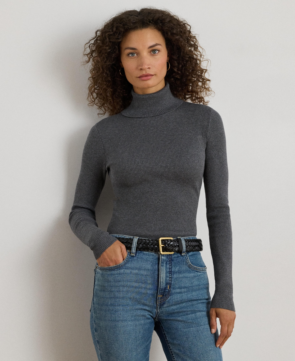 Click here for Lauren Ralph Lauren Ribbed Turtleneck Sweater - On... prices