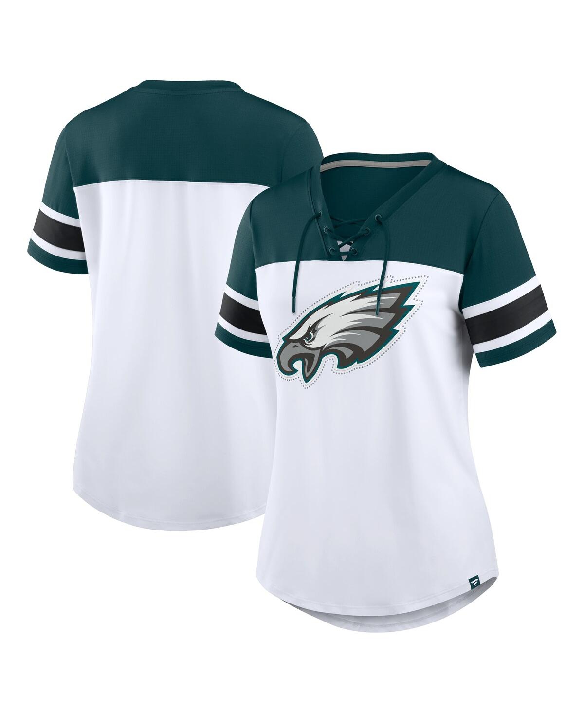 Click here for Fanatics Womens White/Midnight Green Philadelphia... prices