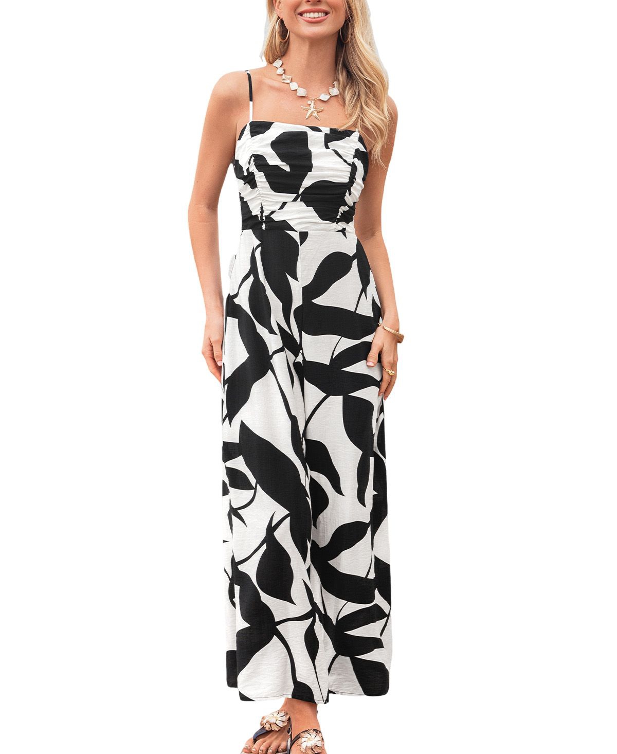 Click here for Cupshe Womens Shadow Dance Abstract Jumpsuit prices