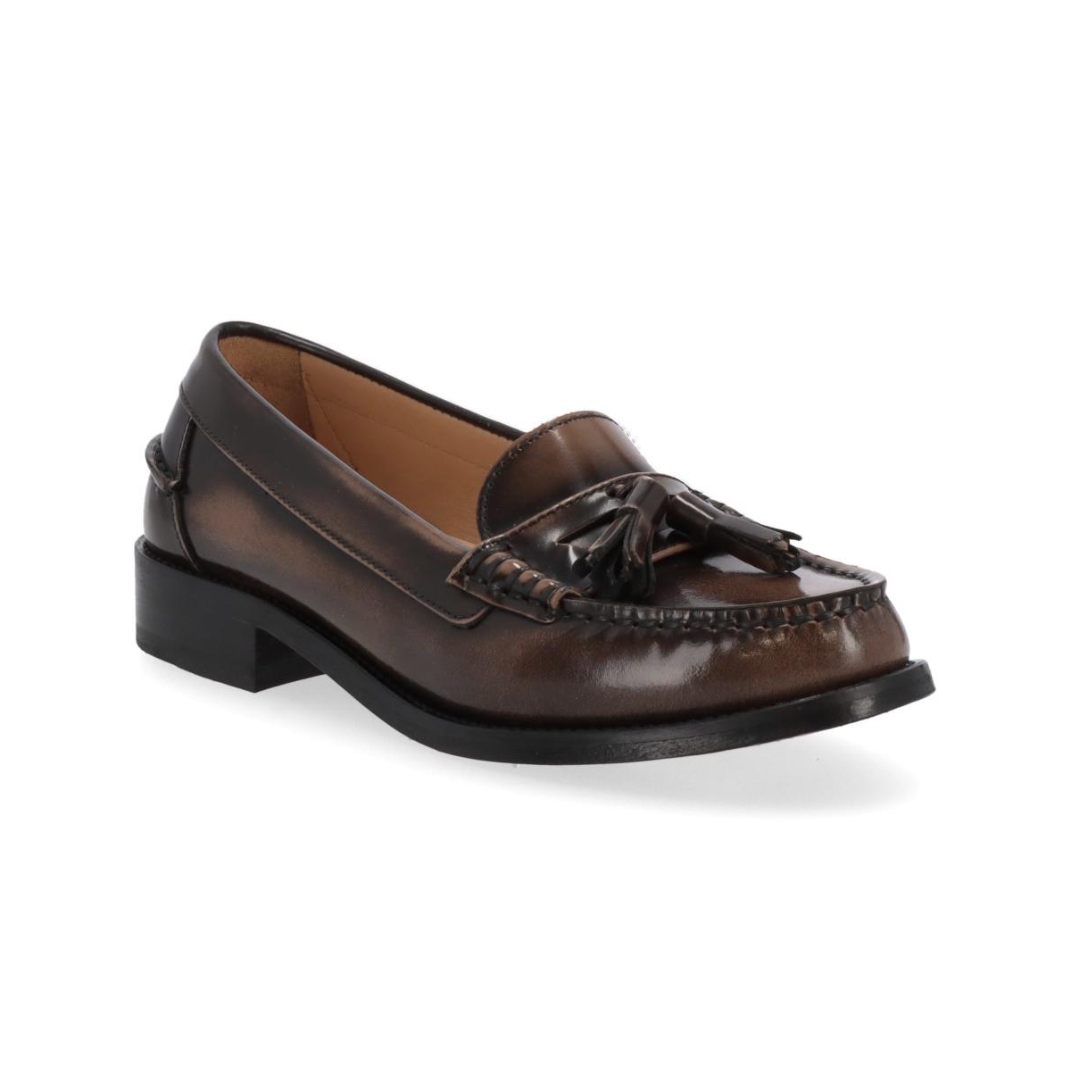 Click here for Alohas Womens Terrane Leather Loafers - Nutmeg bro... prices