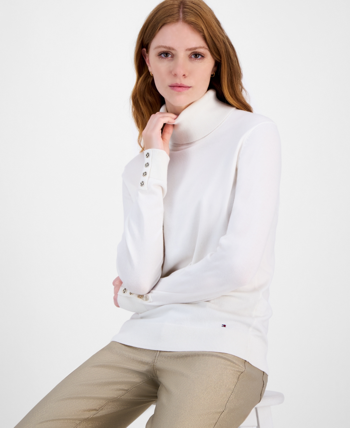 Click here for Tommy Hilfiger Womens Cotton Turtleneck Sweater -... prices