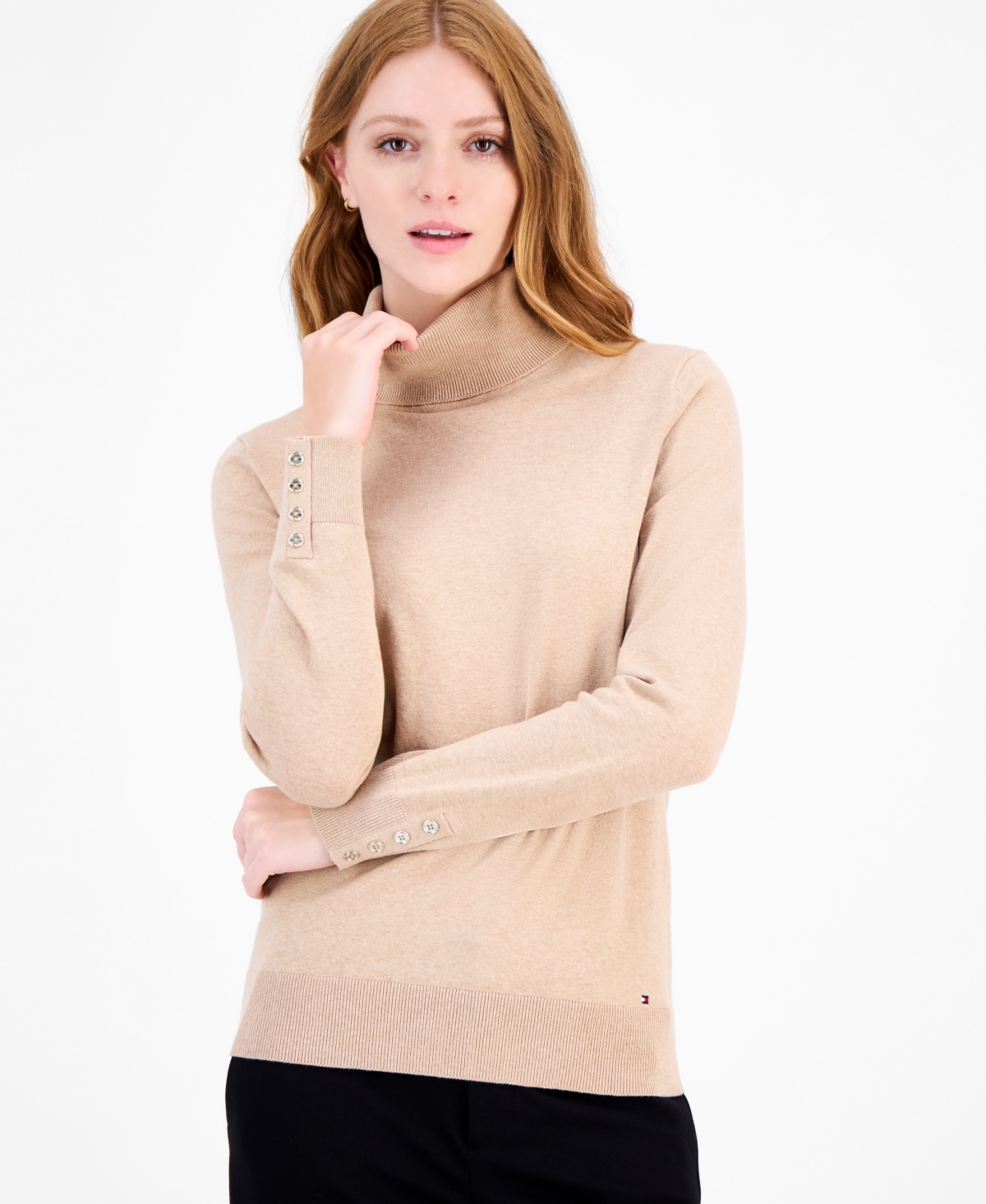 Click here for Tommy Hilfiger Womens Cotton Turtleneck Sweater -... prices
