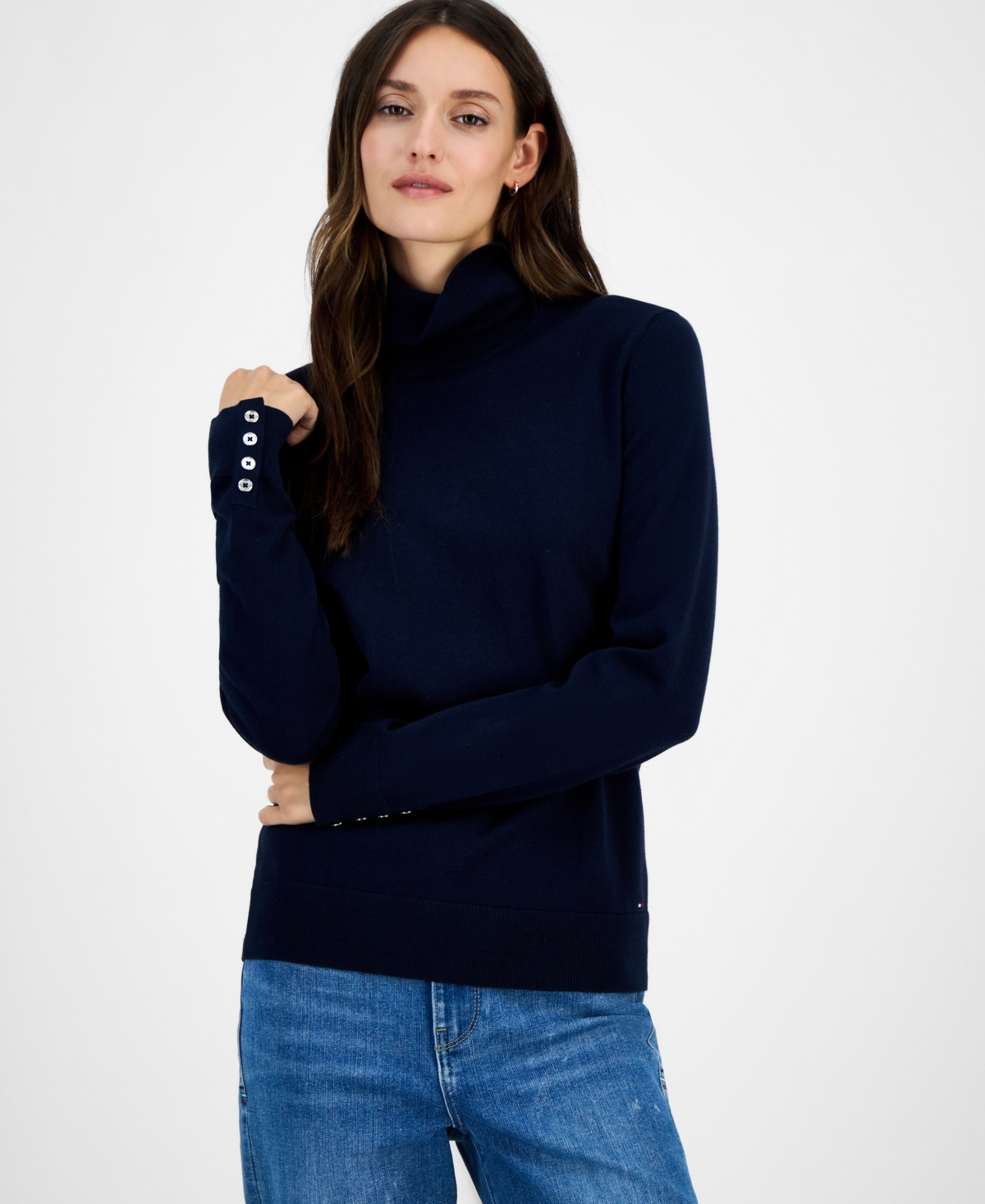 Click here for Tommy Hilfiger Womens Cotton Turtleneck Sweater -... prices