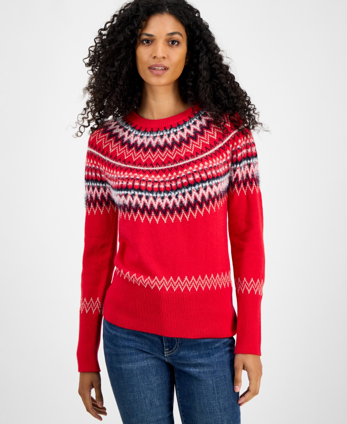 Click here for Tommy Hilfiger Womens Round-Neck Long-Sleeve Fair... prices