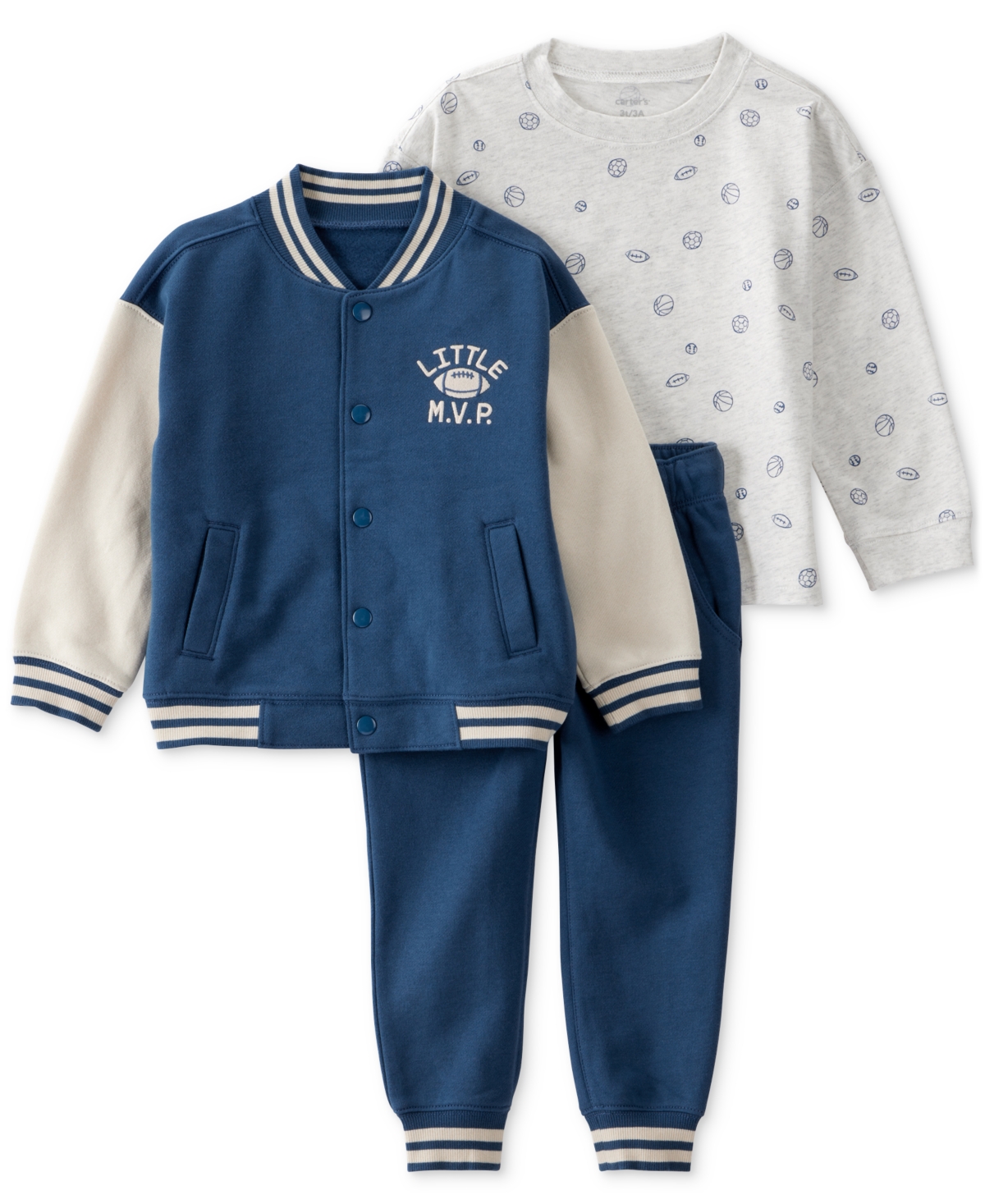 Click here for Carters Toddler Boys Varsity Jacket  Printed T-Shi... prices