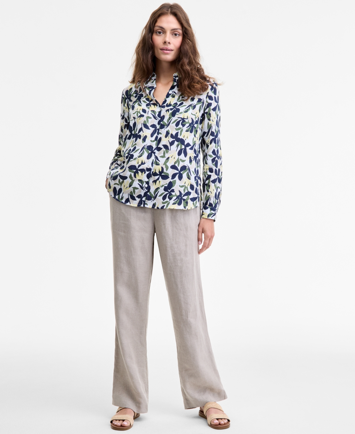 Click here for Charter Club Womens 100 Linen Drawstring Pants  Cr... prices