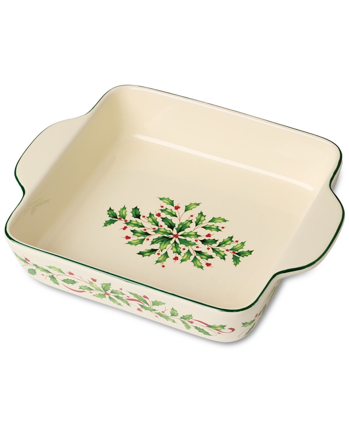 Click here for Lenox Holiday Square Baking Dish - Red  Green prices