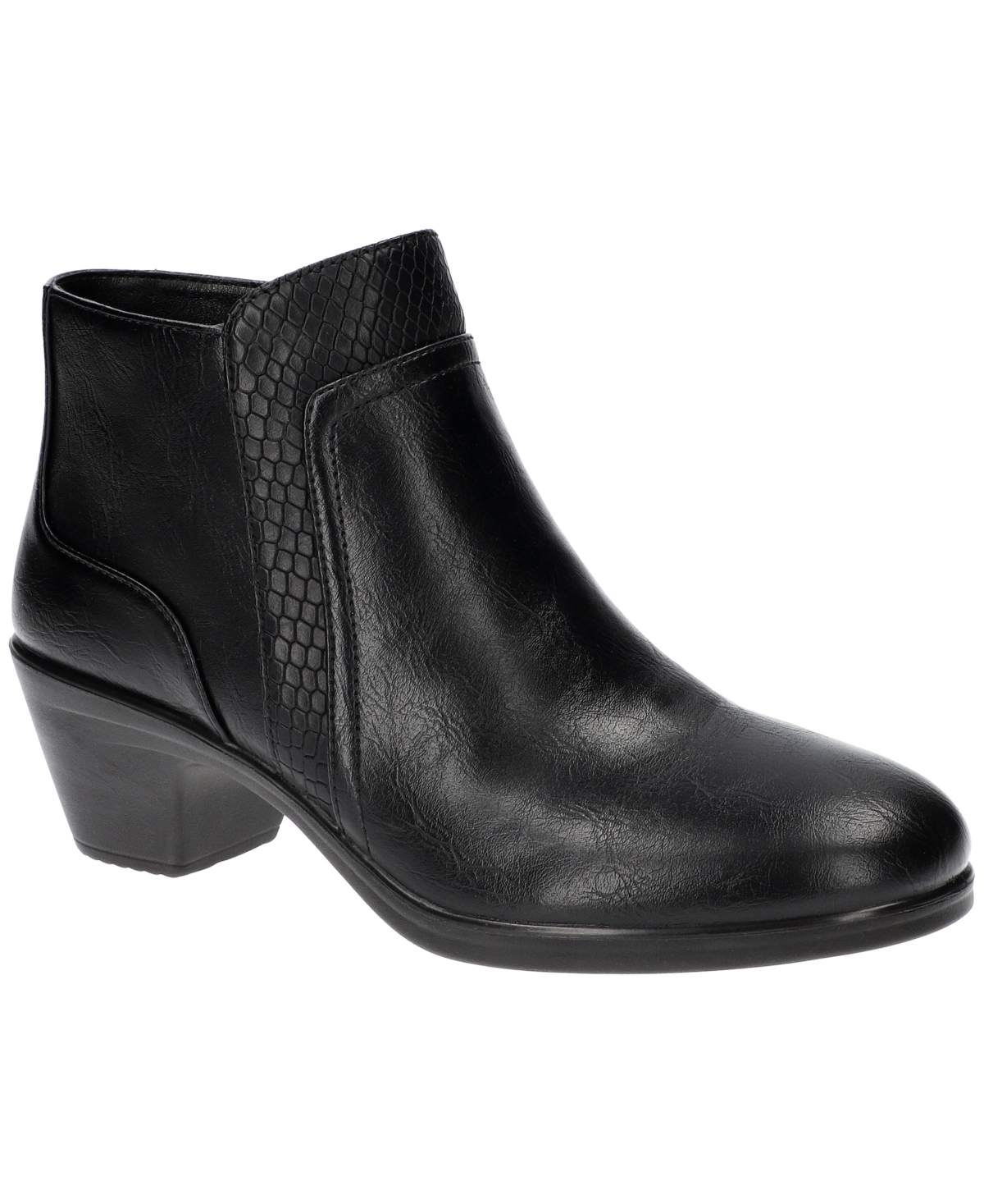 Click here for Easy Street Womens Langley Zipper Ankle Boots - Bl... prices