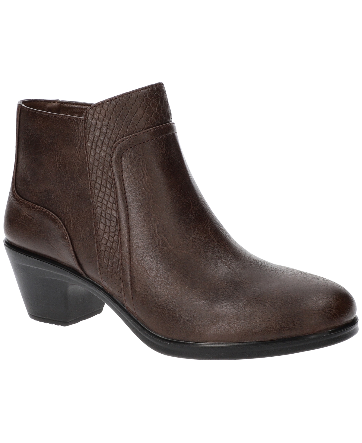Click here for Easy Street Womens Langley Zipper Ankle Boots - Br... prices