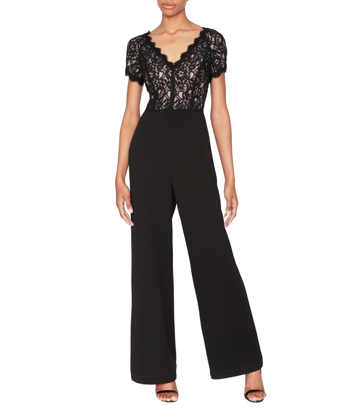 Click here for White Tie by Shani Womens Lace & Scuba Crepe Wide-... prices