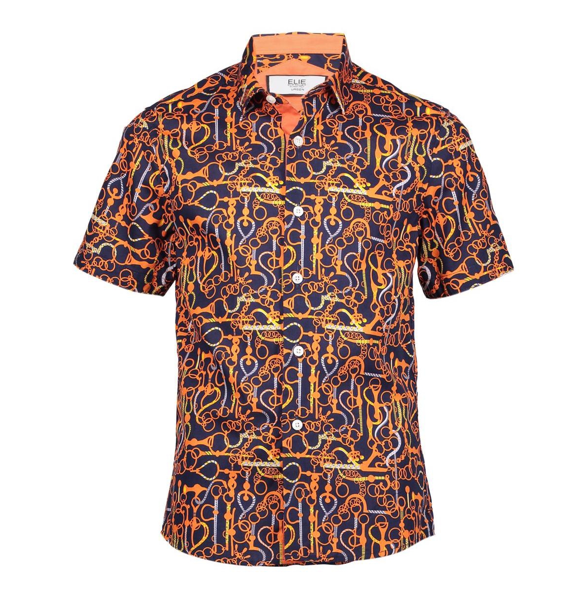Click here for Elie Balleh Big Boys Navy Geometric Short Sleeve B... prices