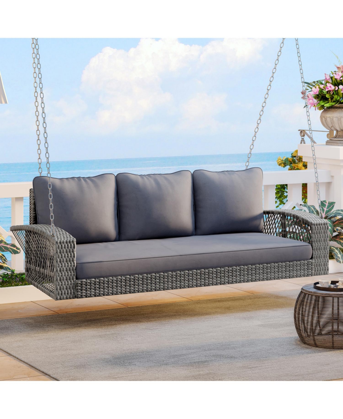 Click here for Streamdale Furniture 69" Wicker Porch Swing w... prices