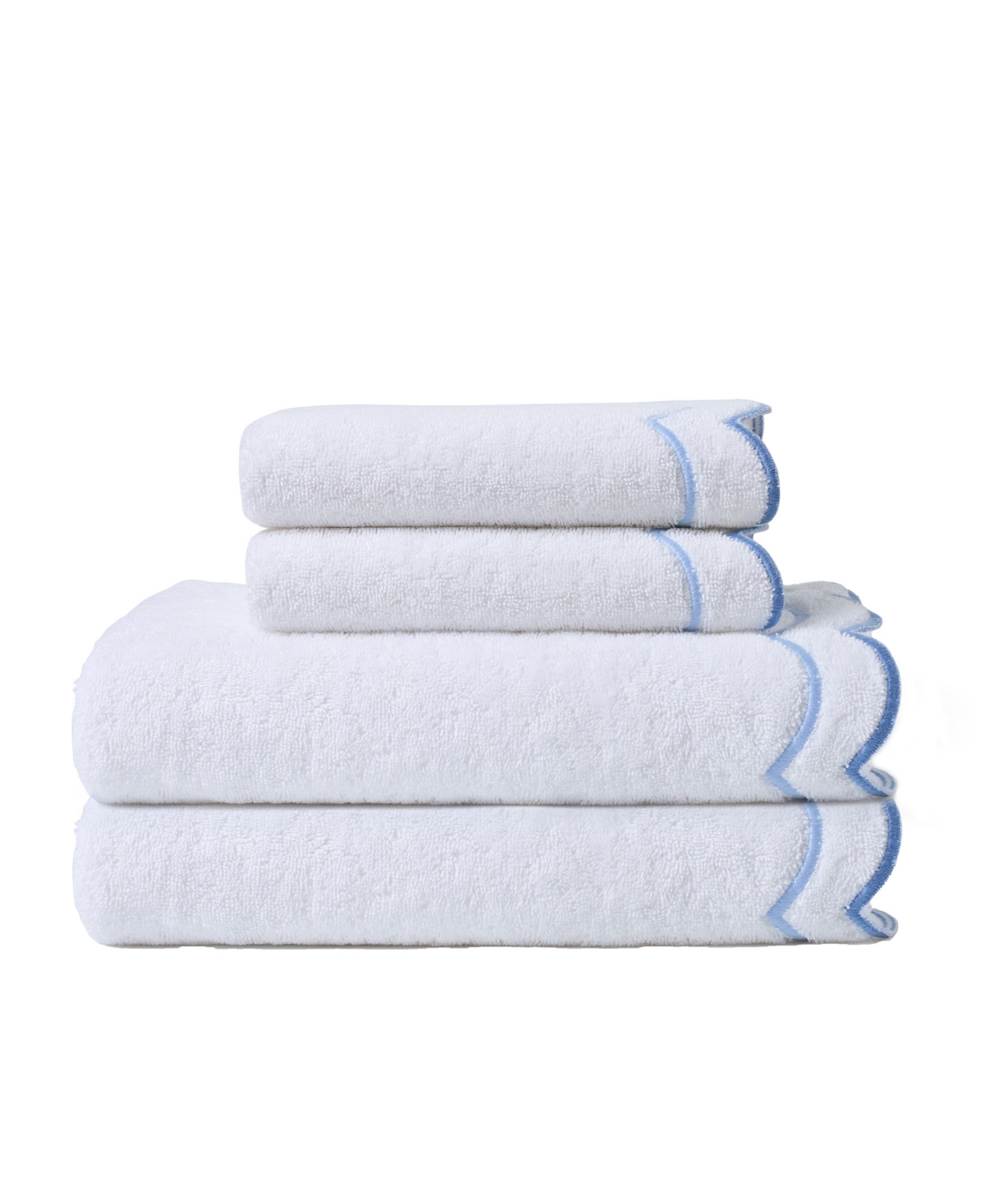 Click here for Peri Home Scallop 4-Pc. Cotton Towel Set - Blue prices