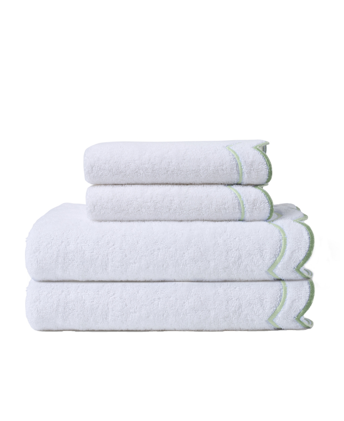 Click here for Peri Home Scallop 4-Pc. Cotton Towel Set - Sage prices