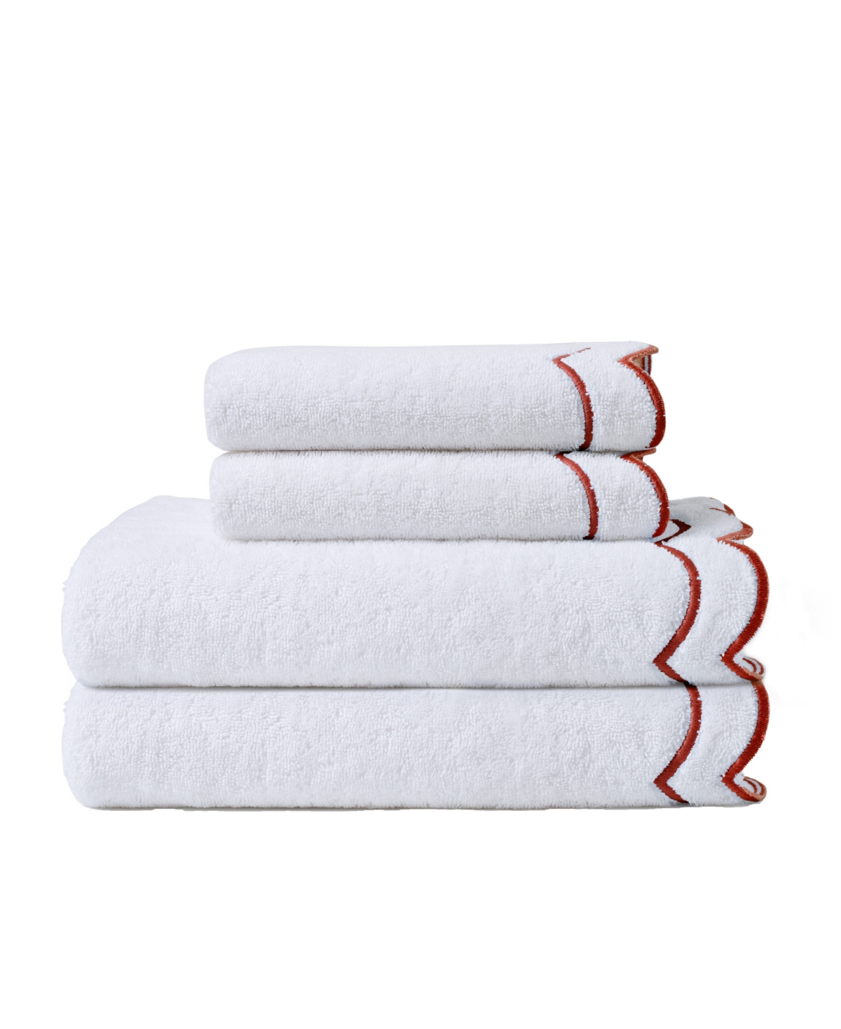 Click here for Peri Home Scallop 4-Pc. Cotton Towel Set - Red prices