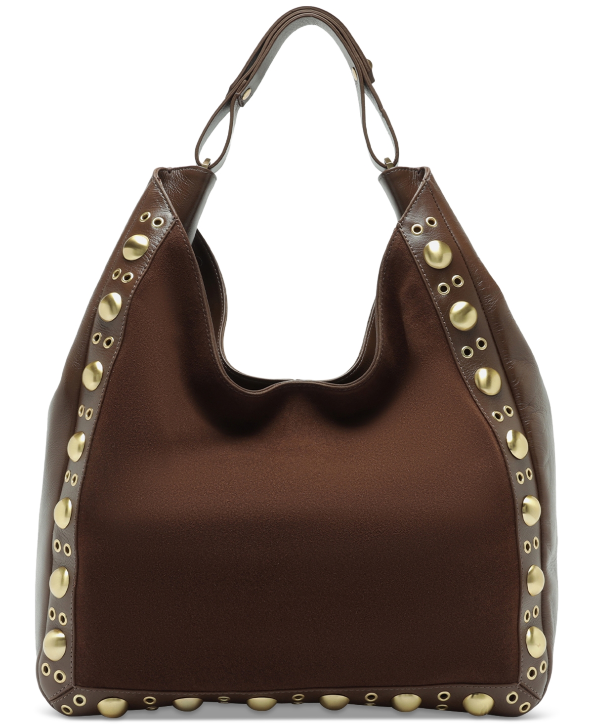 Click here for Arezzo Owen Large Suede Hobo - Bitter Brown prices