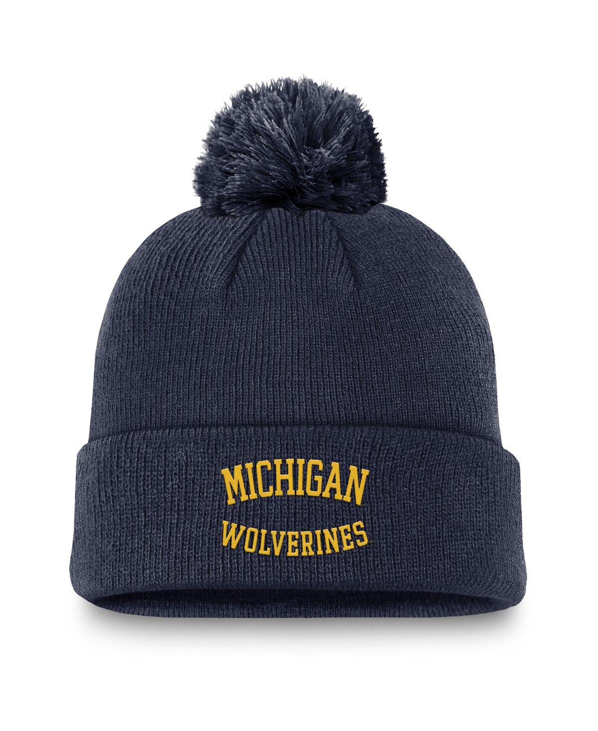 Click here for Jordan Mens Navy Michigan Wolverines Peak Cuffed w... prices