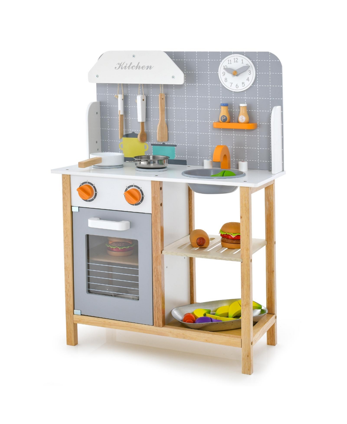Click here for Wooden Toddler Pretend Kitchen Set with Cookware A... prices