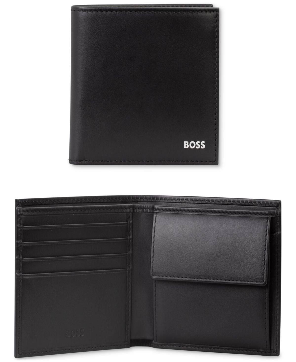 Click here for Hugo Boss Mens Randy Leather Bifold Wallet - Black prices