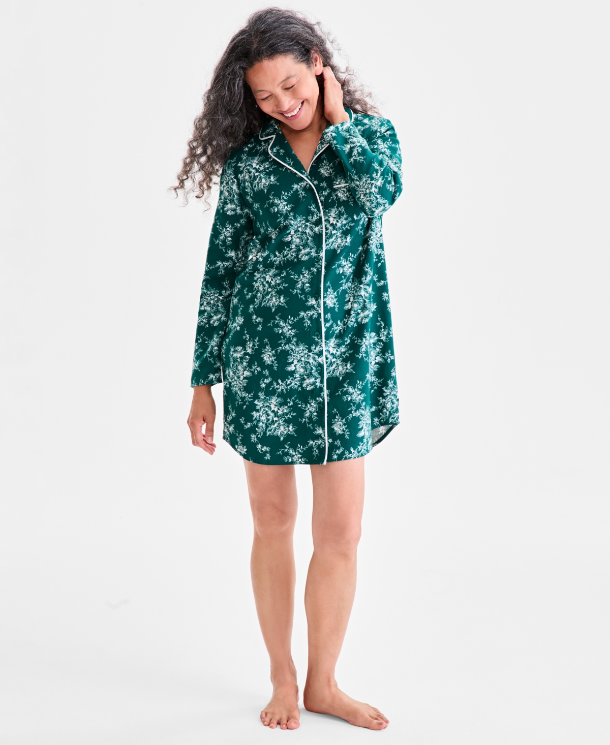 Click here for Charter Club Womens Cotton Flannel Printed Long Sl... prices