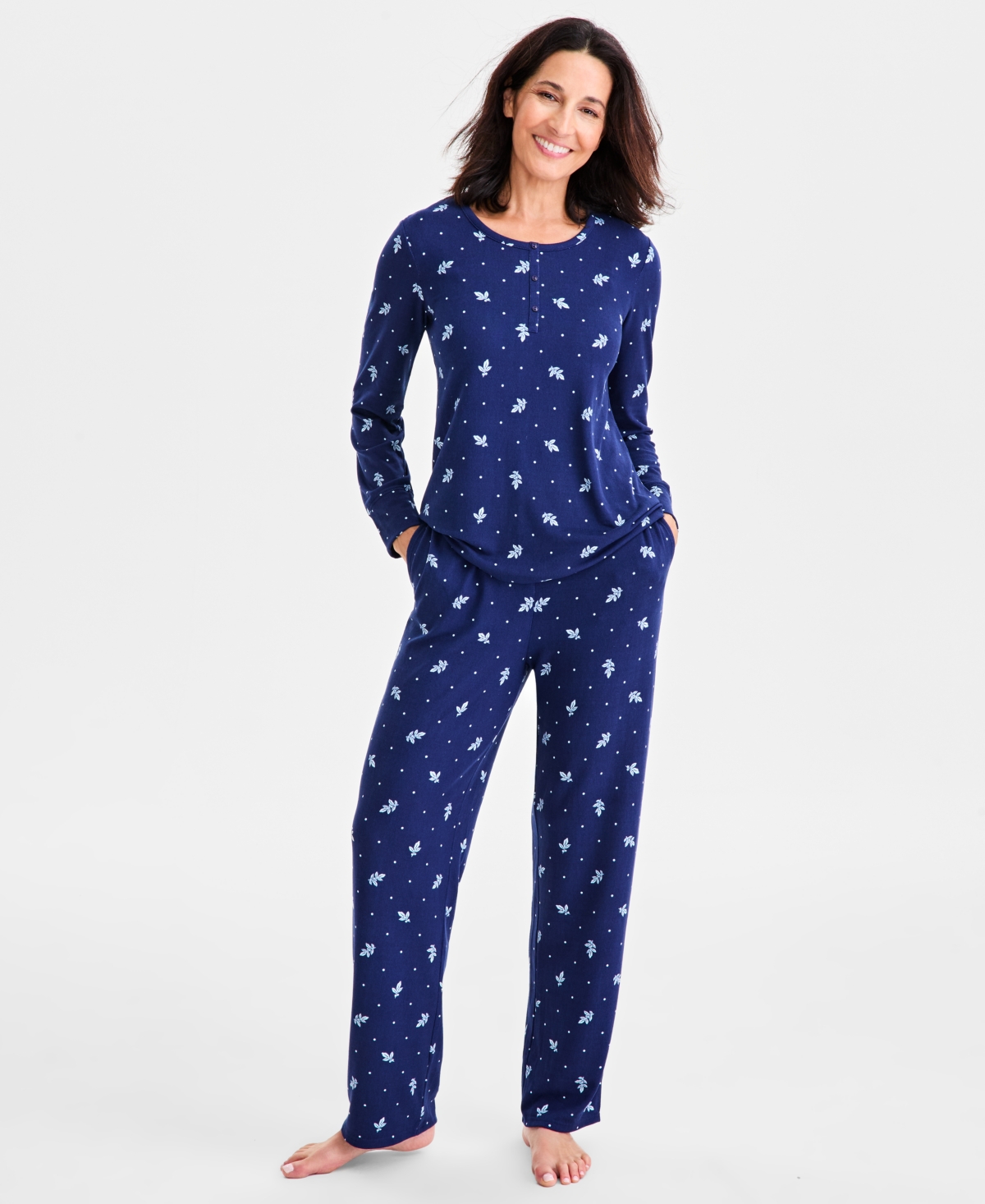 Click here for Charter Club Womens 2-Pc. Printed Long-Sleeve Pack... prices